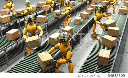 Modern concept of precise automated sorting in - Stock Illustration ...
