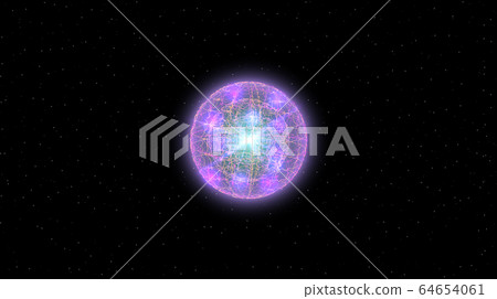 Cool fantastic glowing sphere in the space. - Stock Illustration ...