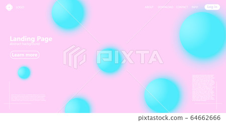 Pink Design. Landing Page. 3d Poster. - Stock Illustration [64662666 ...