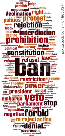 Ban word cloud - Stock Illustration [64663357] - PIXTA