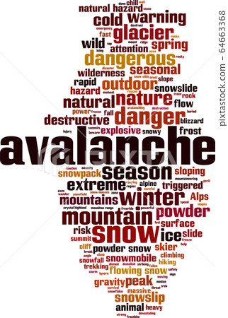Avalanche word cloud - Stock Illustration [64663368] - PIXTA