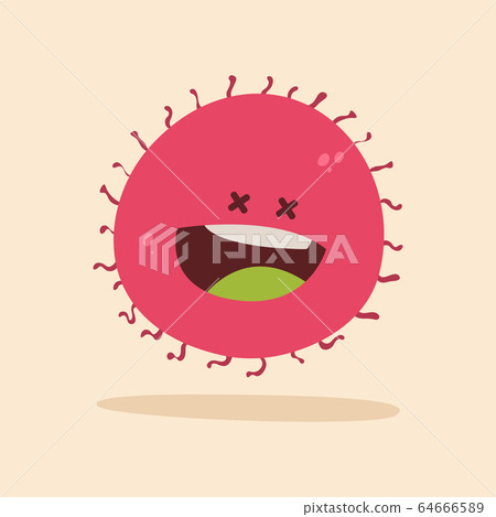 Laughing virus cartoon - Stock Illustration [64666589] - PIXTA