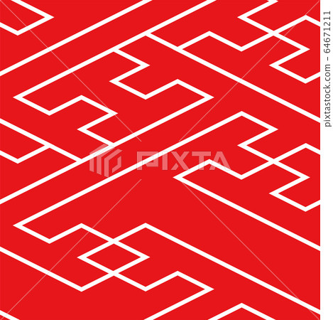 Saaya shape Sayagata Japanese pattern Seamless... - Stock Illustration ...