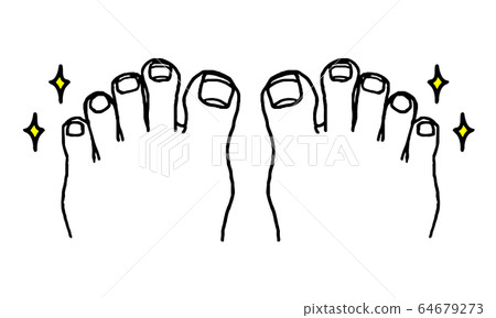 Beautiful toes (simple) - Stock Illustration [64679273] - PIXTA