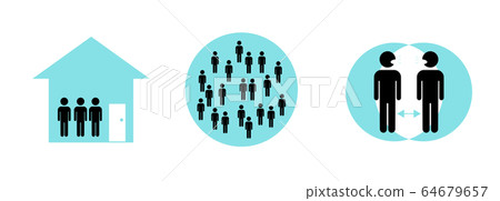 Image of 3 dense, closed spaces, dense spaces,... - Stock Illustration ...