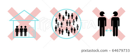 Image of 3 closed spaces, closed spaces, dense... - Stock Illustration ...