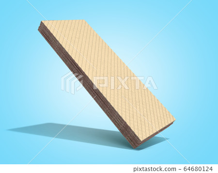 Four rectangle shape wafer biscuit 3d render on - Stock Illustration ...