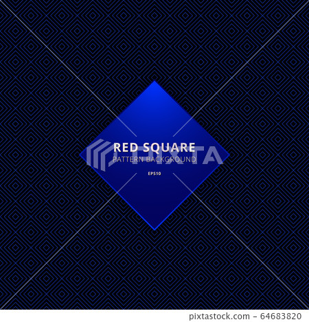 Abstract blue square border seamless pattern on-插圖素材 [64683820] - PIXTA圖庫