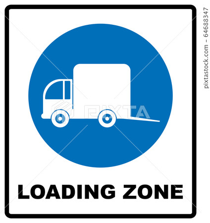 Loading zone sign. Vector illustration isolated... - Stock Illustration ...