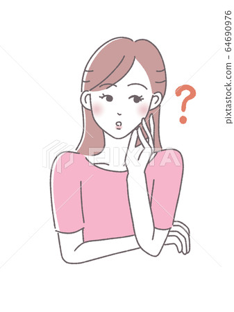Doubt facial expression woman - Stock Illustration [64690976] - PIXTA