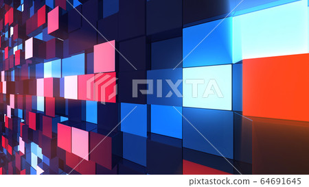 Light block illuminated neon wall wall abstract... - Stock Illustration ...