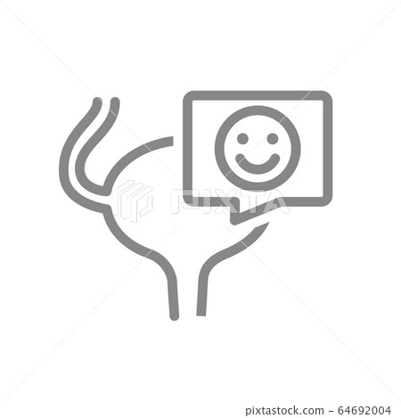 Urinary bladder with happy face in speech... - Stock Illustration ...
