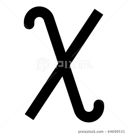 Chi greek symbol small letter lowercase font icon - Stock Illustration ...