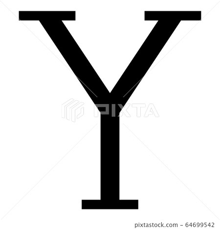 Upsilon greek symbol capital letter uppercase - Stock Illustration ...