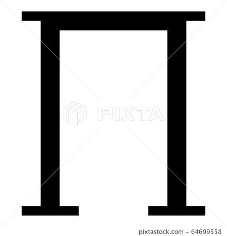 Pi greek symbol capital letter uppercase font - Stock Illustration ...