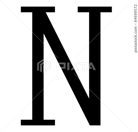 Nu greek symbol capital letter uppercase font - Stock Illustration ...