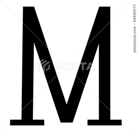 Mu greek symbol capital letter uppercase font - Stock Illustration ...