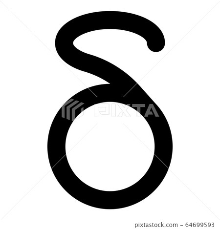 Delta greek symbol small letter lowercase font - Stock Illustration ...