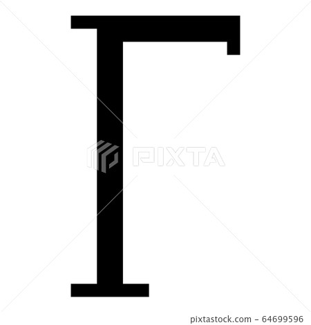Gamma greek symbol capital letter uppercase font - Stock Illustration ...