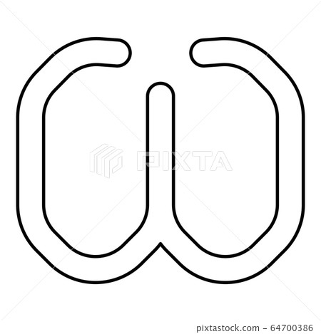 Omega greek symbol small letter lowercase font - Stock Illustration ...