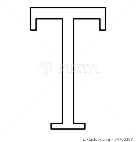 Tau greek symbol capital letter uppercase font - Stock Illustration ...