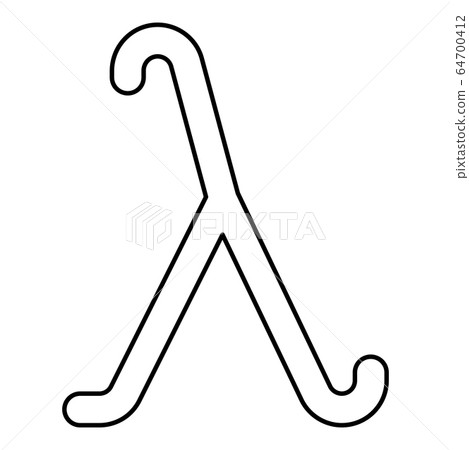 Lambda greek symbol small letter lowercase font - Stock Illustration ...