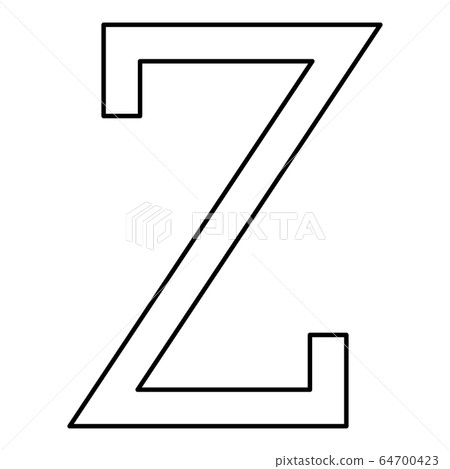 Zeta greek symbol capital letter uppercase font - Stock Illustration ...
