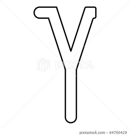 Gamma greek symbol small letter lowercase font - Stock Illustration ...