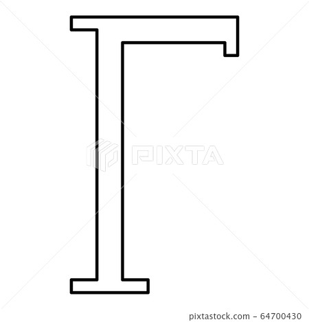 Gamma greek symbol capital letter uppercase font - Stock Illustration ...