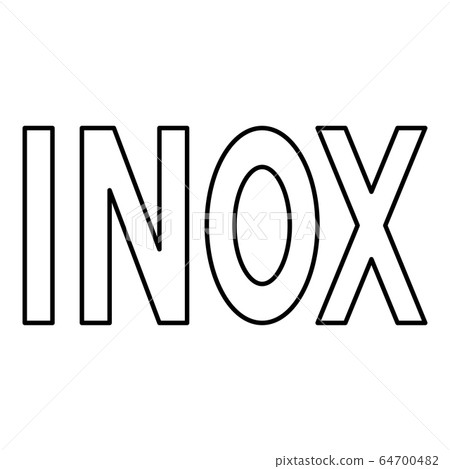 Inox inscription symbol type cooking surfaces -插圖素材 [64700482] - PIXTA圖庫