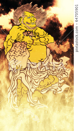 Ukiyo-e demon 5 flame version - Stock Illustration [64705901] - PIXTA