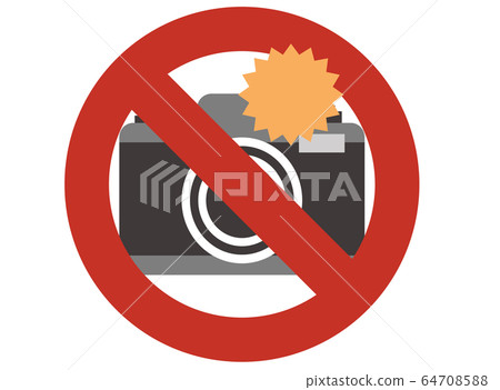 Flash shooting prohibited - Stock Illustration [64708588] - PIXTA
