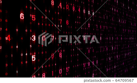 Digital data number character space space 3d... - Stock Illustration ...