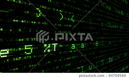 Digital data number character space space 3d... - Stock Illustration ...