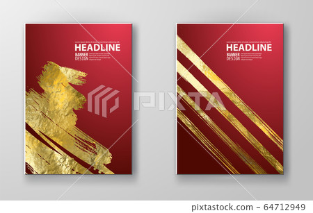 Vector Red and Gold Design Templates. Abstract - Stock Illustration ...