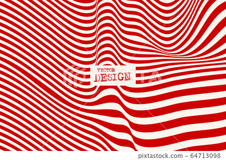 Design red waving lines illusion background. - Stock Illustration ...