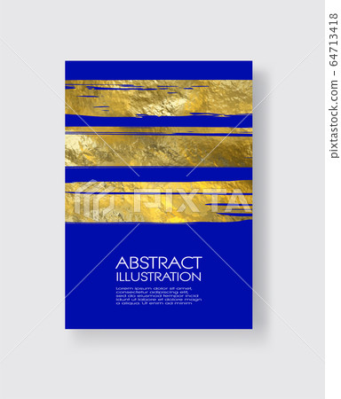 Vector Blue and Gold Design Templates. Abstract - Stock Illustration ...