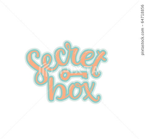 Secret box - modern calligraphy sign. There are... - Stock Illustration ...