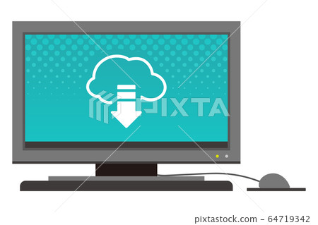 Computer and cloud icon - Stock Illustration [64719342] - PIXTA