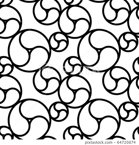 Tomoe Furoshiki Yen Yin Yang Seamless pattern - Stock Illustration ...