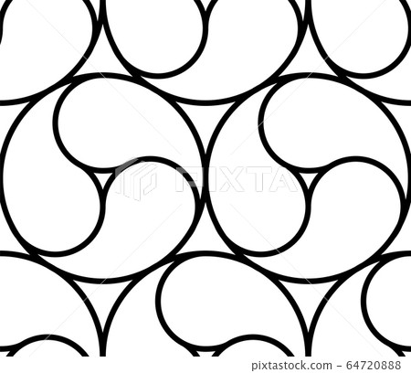Tomoe Furoshiki Yen Yin Yang Seamless pattern - Stock Illustration ...