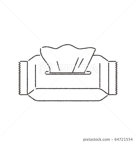 Pocket tissue illustration (line drawing) - Stock Illustration ...