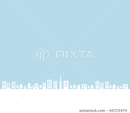 Cityscape background illustration / town / simple - Stock Illustration ...