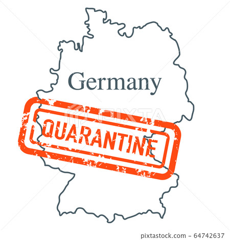 Coronavirus Pandemic COVID-19 Germany Quarantine - Stock Illustration ...