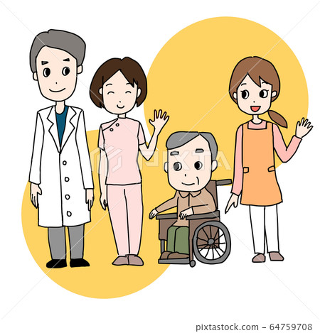 Community medicine / Old age / Illustration - Stock Illustration ...