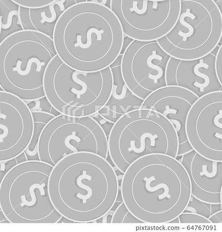 American dollar silver coins seamless pattern. Bol - Stock Illustration ...