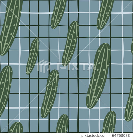 Geometric seamless pattern with cucumber on - Stock Illustration ...