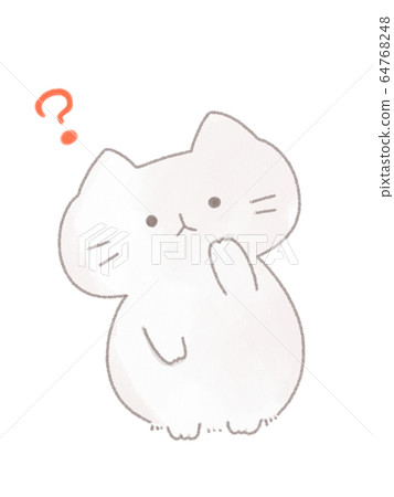 Doubt cat illustration - Stock Illustration [64768248] - PIXTA