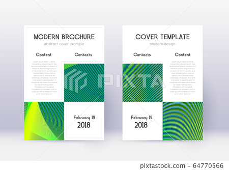 Business cover design template set. Green abstract - Stock Illustration ...