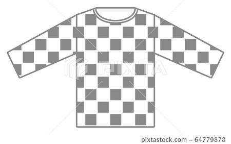 T-shirt with a square pattern - Stock Illustration [64779878] - PIXTA